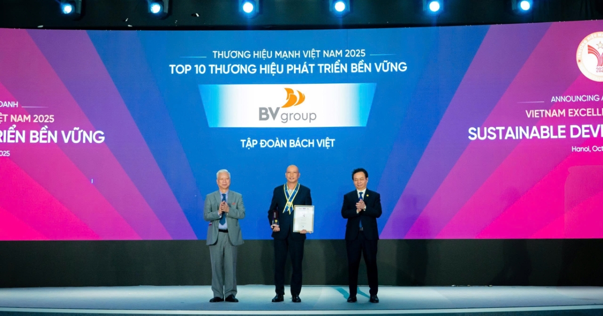 BV Group được vinh danh Top 10 Thương hiệu phát triển bền vững 2025 ...