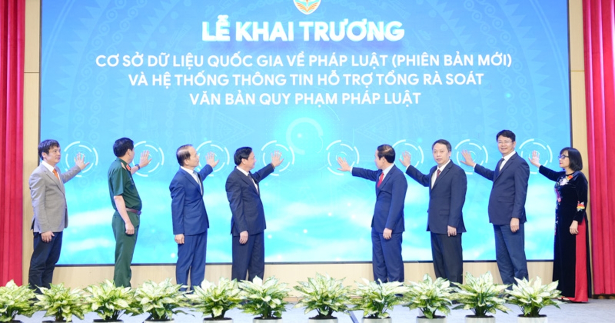 Khai trương Cơ sở dữ liệu quốc gia về pháp luật mới - VnEconomy